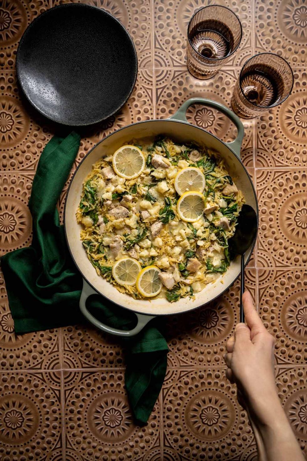 One-Pan Lemon, Garlic & Herb Chicken with Orzo | Cracker Barrel Cheese